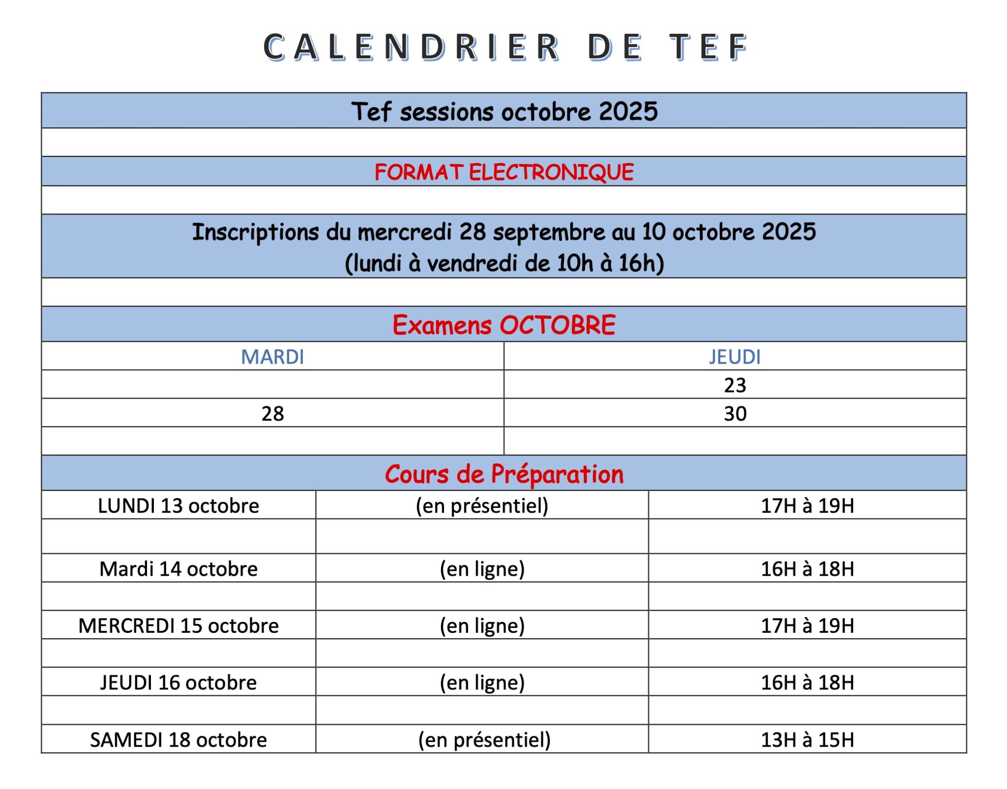 TEF – Alliance Française Ile-Maurice